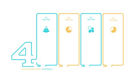 데이터를 위한 장소가 있는 인포그래픽 디자인 템플릿입니다 벡터 그림입니다 스톡 일러스트레이션 인포그래픽 아이콘 타임라인 시각 자료 템플릿 4번 0명에 대한 스톡 벡터 아트