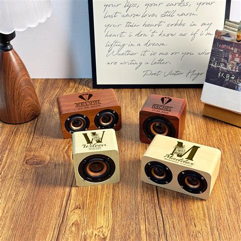 Personalized Bluetooth Speaker Custom Groomsmen Ts Mini Wood