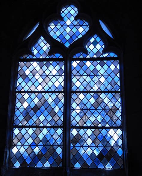 Blue Stain Glass Window In St Radegonde Church In Giverny Flickr