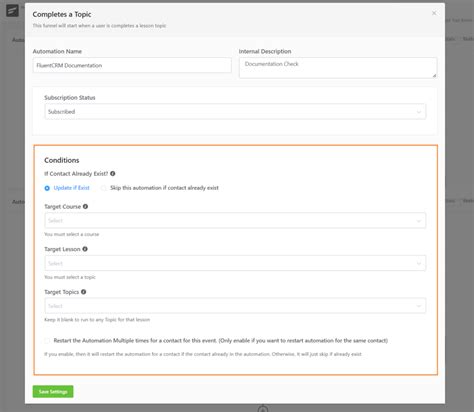 lms triggers fluentcrm