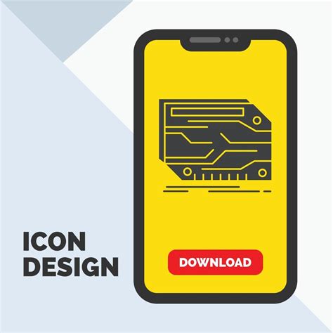 Card Component Custom Electronic Memory Glyph Icon In Mobile For