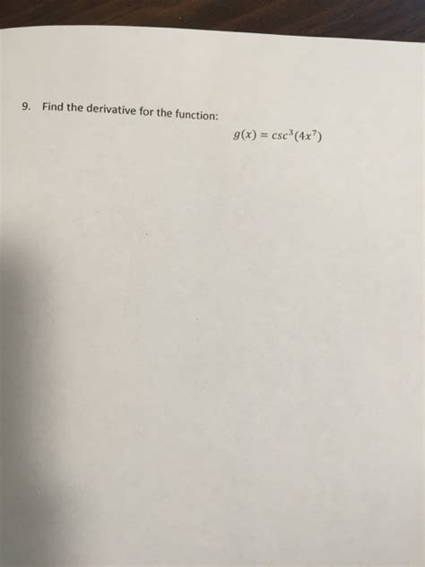 Solved Derivatives 2 Chegg Com