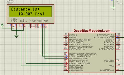 Ultrasonic Sensor Distance Measurement With Hc Sr Lcd Deepblue
