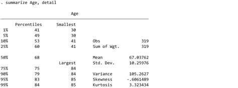 Stataで記述統計 みんなの疫学統計教室