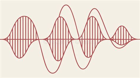 Red Sine Wave Or Frequency Graph Vector Graphic Vector Design
