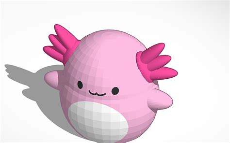 3d Design Axolotl Squishmallow Tinkercad