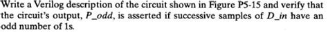 Solved Write A Verilog Description Of The Circuit Shown In Chegg Com