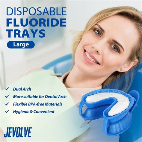 Disposable Dental Fluoride Trays Dual Arch Tray For Gel Foam Sml