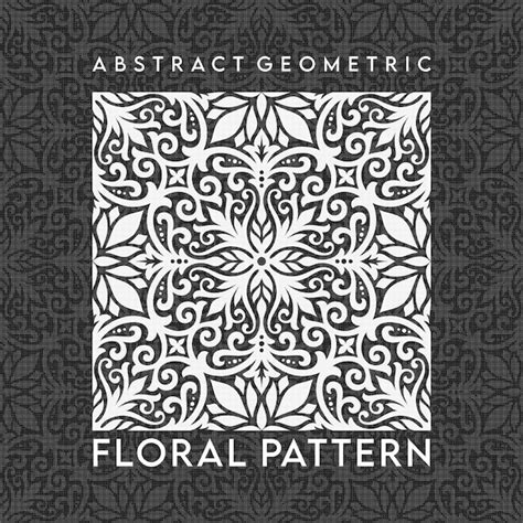 Premium Vector Abstract Geometric Floral Pattern
