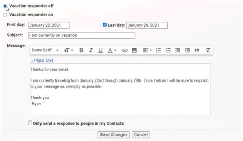 How To Set Up Out Of Office In Gmail