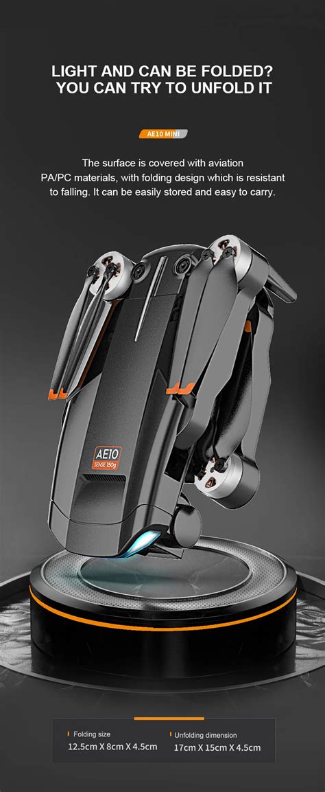 Ae10 Mini Drone 8k Camera Gps Quadcopter 3km Range