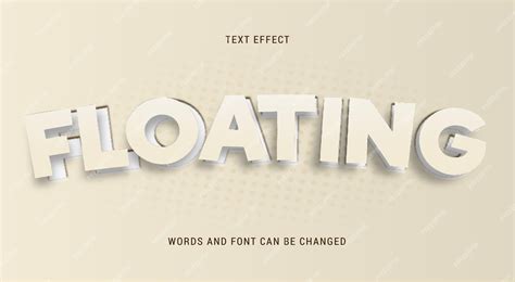 Premium Vector Floating Text Effect Editable Eps Cc