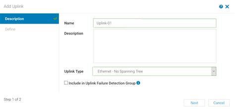 Create Ethernet No Spanning Tree Uplink Dell Poweredge Mx