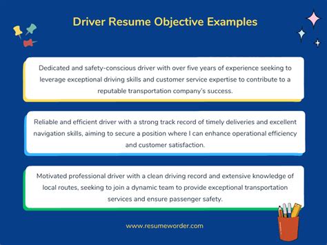26 driver resume objective statement examples resumeworder