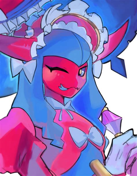 Safebooru 1girl Absurdres Arupg Black Sclera Blue Hair Bonnet Colored