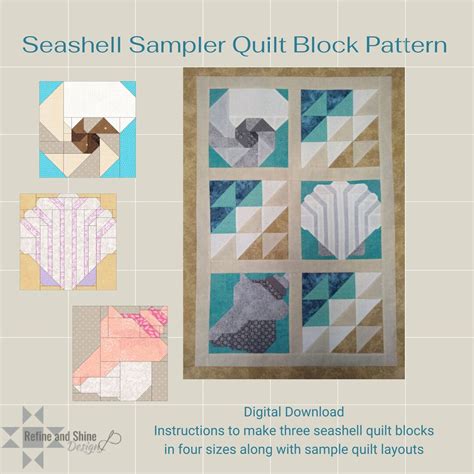Seashell Sampler Quilt Pattern Pack Etsy