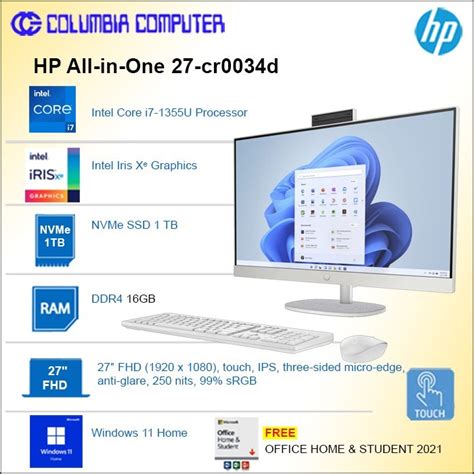 Jual Hp All In One Cr D I U Gb Tb Ssd Fhd Win Ohs Touch Jakarta Pusat Pt
