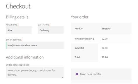 Woocommere Remove Checkout Billing Fields For Virtual Product Orders