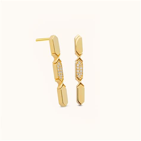 Facets Diamond Drop Earrings Joubijoux®