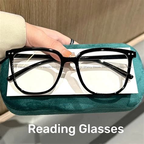 Women Stylish Oversized Reading Glasses Unisex Large Frame Hd Lens