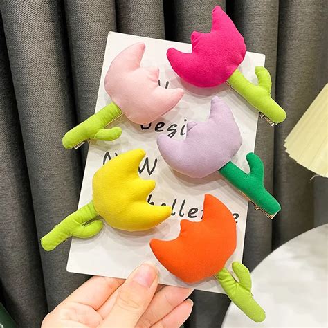 여자를위한 2pc 사랑스러운 꽃 머리핀 머리 발톱 클립 어린이 어린이 게 머리띠 한국어 헤어 액세서리 모자를 쓰고 있죠 도매