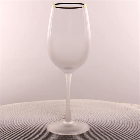 ᐉ Келих для вина із золотою облямівкою Голд Рим 375 мл • Купить в Киеве Украине • Лучшая цена в