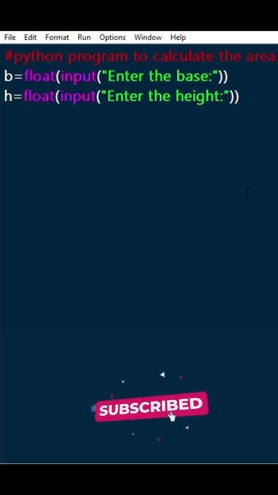 Python Program To Calculate The Area Of The Triangle Python Pycoders Programminglanguage
