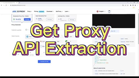 Get Proxy Api Extraction Proxy Abcproxy S5 Abcs5proxy Residentialproxy Youtube