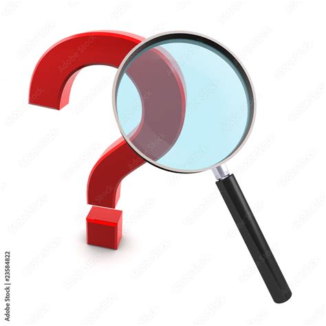 Fragezeichen Mit Lupe Stock Illustration Adobe Stock