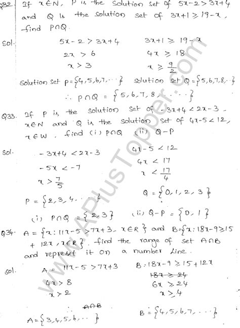 linear inequations class 10 icse ml aggarwal a plus topper