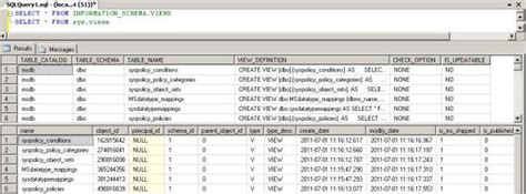 Informationschema The Un Sung System Views Sqlservercentral