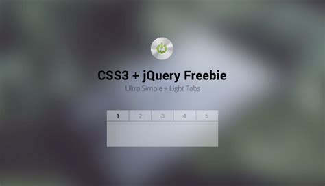Freebie Ultra Simple Css3 Jquery Tabs Enabled