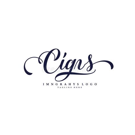 Elegant Script Logo Features The Word Cigns In A Decorative Cursive