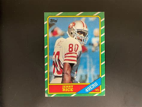 Bid Now 1986 Topps Jerry Rice Rookie Card Surface Issues June 3 0121 900 Pm Edt