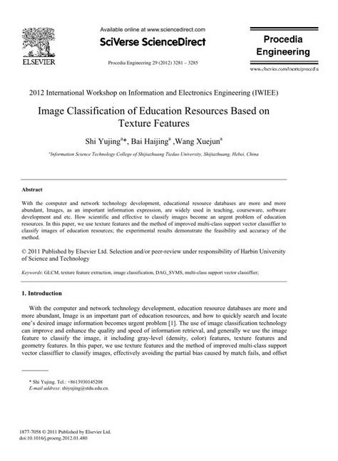 Pdf Image Classification Of Education Resources Based On Texture Features Dokumen Tips