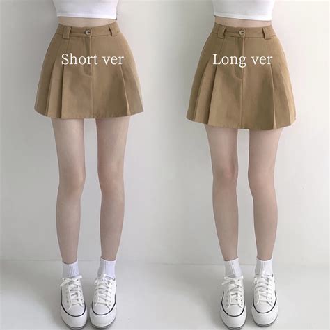 자스민벨 숏기본s~2xl 버니 플리츠 투핀턱 하이웨스트 미니 코튼 스커트 키작녀 키큰녀 A라인 치마