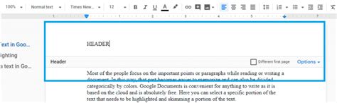 How To Add Header In Google Docs OfficeBeginner