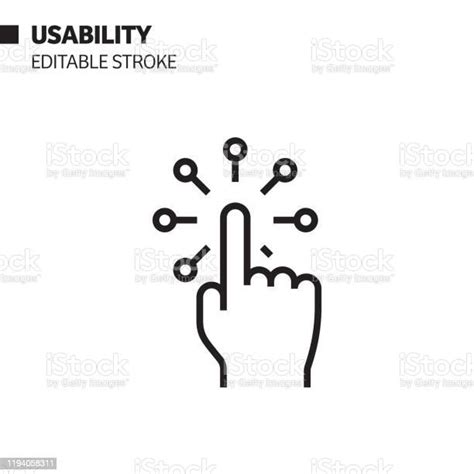 유용성 선 아이콘 윤곽선 벡터 기호 그림 픽셀 완벽 편집 스트로크 데이터에 대한 스톡 벡터 아트 및 기타 이미지 데이터