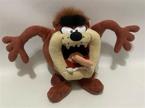 Looney Tunes Tasmanian Devil Talking Taz Plush 1998 90s Animated Toy