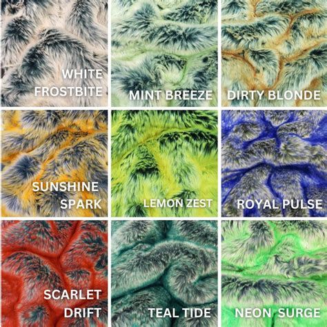 Wild Shadow Faux Fur Fabric 12 Colors Sold By Halffull Yards Etsy