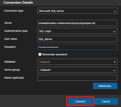 Azure Data Studio Synapse Sql Azure Synapse Analytics