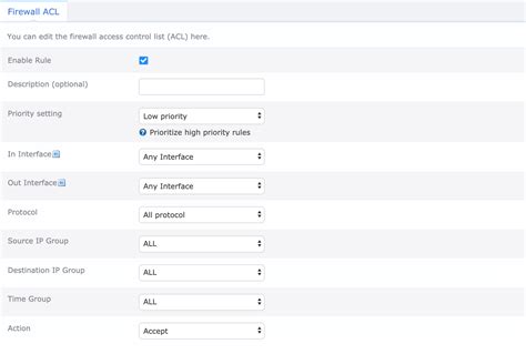 Firewall ACL Ezenos Manual