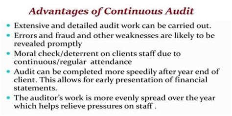 Advantages Of Continuous Audit Assignment Point