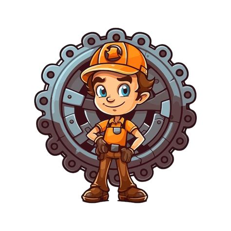 Engineer Elite Mascot Logo Premium Ai Generated Vector