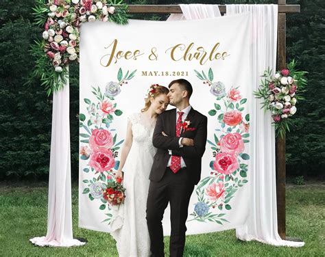 Custom Wedding Backdrop Custom Wedding From Photo Wedding Etsy