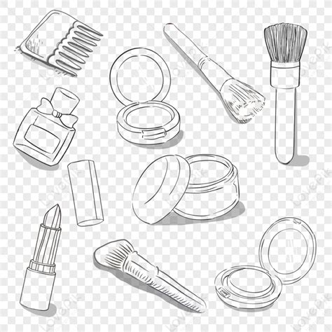 손으로 그린 선 화장품 일러스트 브러쉬상징선물 Png 일러스트 무료 다운로드 Lovepik