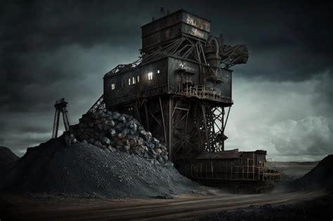 Premium AI Image Mine And Coal Mining Of Minerals AI Generated
