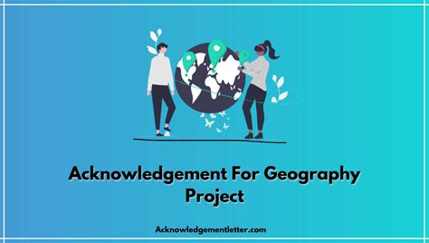 Acknowledgement For Geography Project 7 Sample