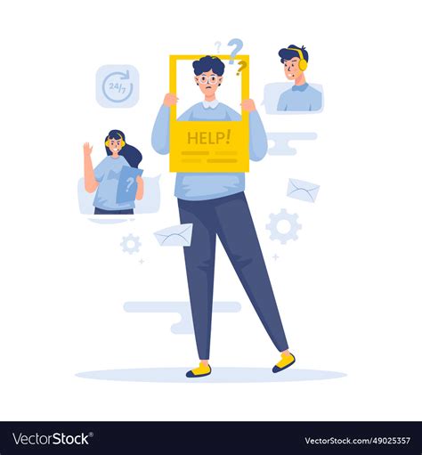 A Man Need Help Royalty Free Vector Image VectorStock