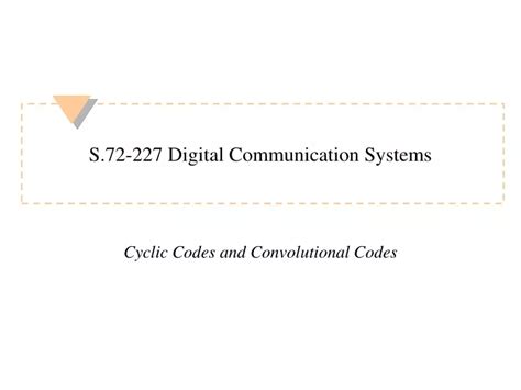 Ppt Fundamentals Of Cyclic Codes In Digital Communication Systems Powerpoint Presentation Id